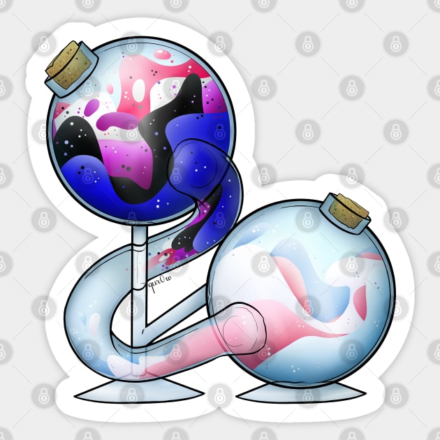 Genderfluid And Transgender Pride Potion - Genderfluid - Sticker | TeePublic
